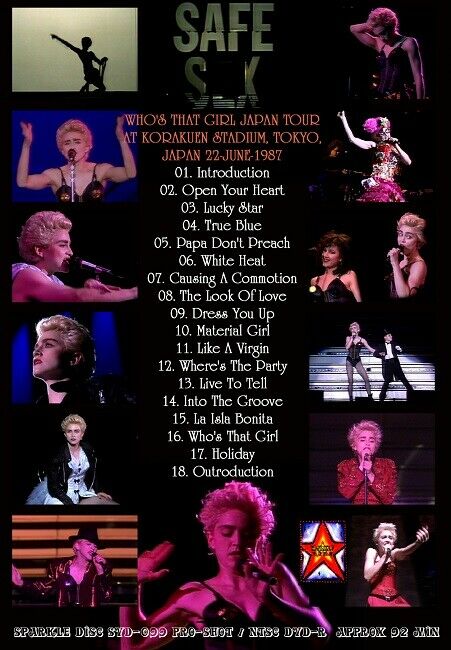 MADONNA LIVE IN JPN 1987 1DVD SPARKLE DISC SVD-099 PHYSICAL ATTRACTION ...